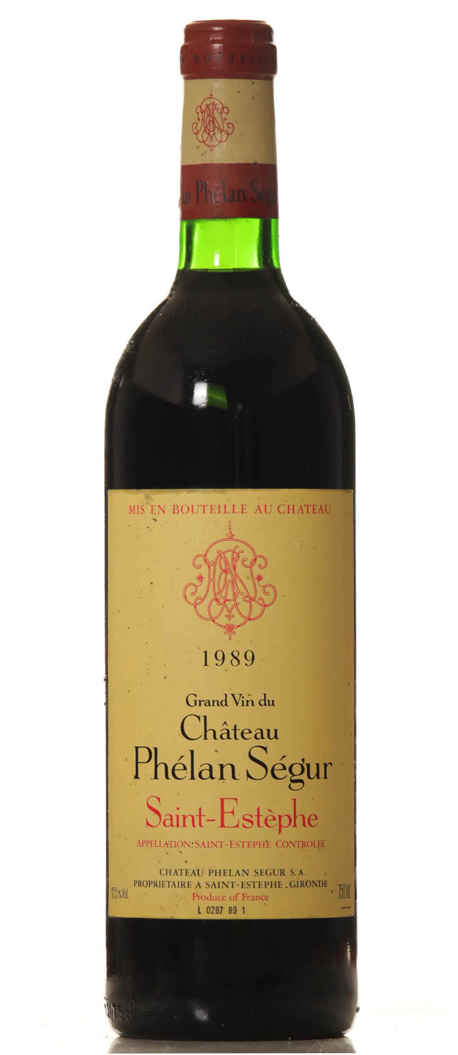 Buy Phelan Segur 1989 online - VINEUT Rare & Vintage Wines